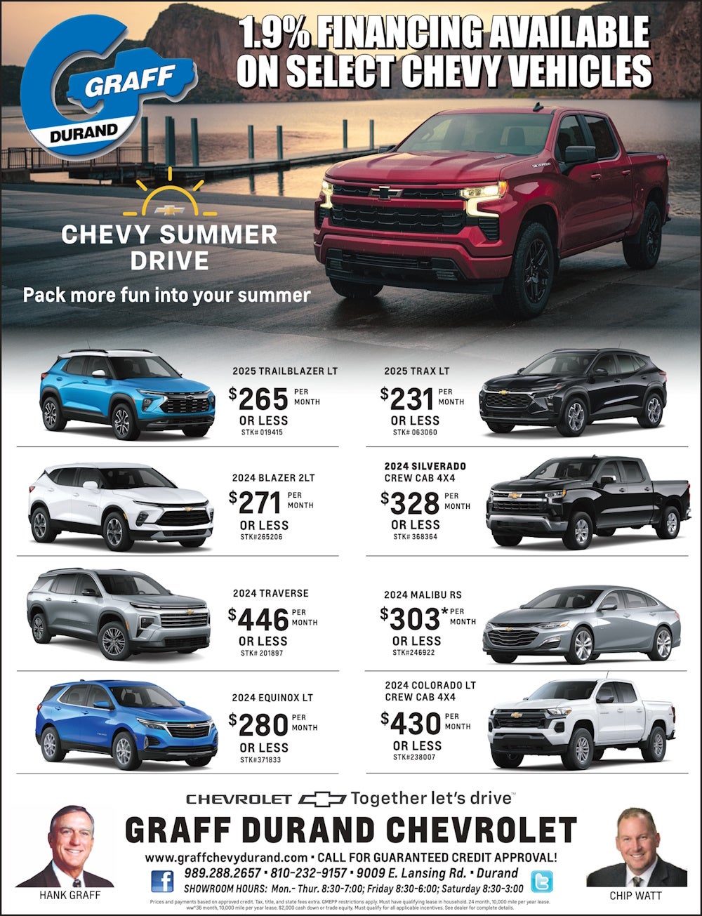 Chevrolet New Car Specials | Durand Chevrolet dealer in Durand MI