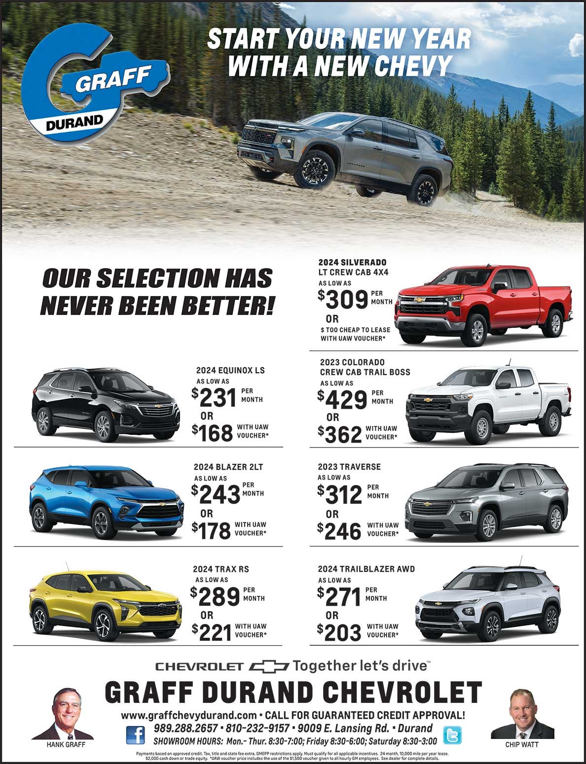 Chevrolet New Car Specials | Durand Chevrolet dealer in Durand MI